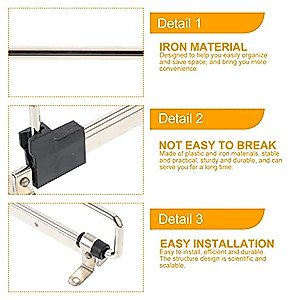 ULTECHNOVO Wall Mounted Coat Rack Retractable Closet Out Rod: Heavy Duty Wardrobe Clothes Hanger Rail Towel Pipe Clothes Rack for Closet Organizer Wall Mounted Shelves