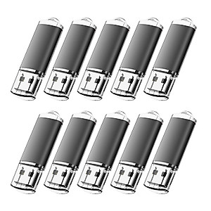 8GB USB Flash Drive 10 Pack, MONGERY USB 2.0 Sticks Bulk Thumb Drives Memory Stick Jump Drive with LED Indicator for Storage and Backup (8GB 10 Pack Black)