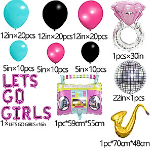 Western Cowgirl Party Decorations Let's Go Girls Bachelorette Balloon Garland Kit, Nashville Bachelorette Party Supplies for Western Disco Cowgirl Birthday Party Bachelorette Bridal Decorations