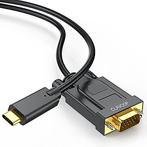 CLAVOOP USB C to VGA Cable 3 Feet, USB Type-C to VGA Cord [Thunderbolt 3] Compatible for MacBook Pro, Samsung Galaxy, Dell XPS 13/15, Lenovo Yoga and More