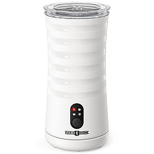 Paris Rhône Milk Frother, 4-in-1 Milk Frother and Steamer, ErgonomicStylish Design, Hot & Cold Milk Steamer with Temperature Control, Auto Shut-Off Frother for Coffee, Latte, Cappuccino, Macchiato