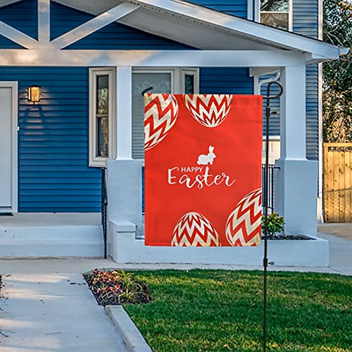 My Little Nest Seasonal Garden Flag Happy Easter Eggs Vertical Garden Flags Double Sided for Home Farmhouse Yard Holiday Flag Outdoor Decoration Banner 12"x18"