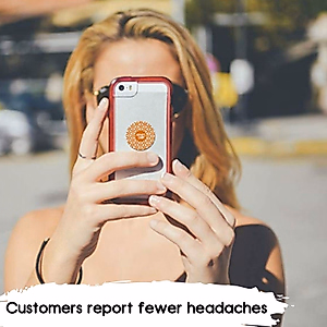 Energydots smartDOT | EMF Support for Electro-Stress from Wireless Devices – Cell Phones, Laptops, Wi-fi Routers | Orange, 5 Pack