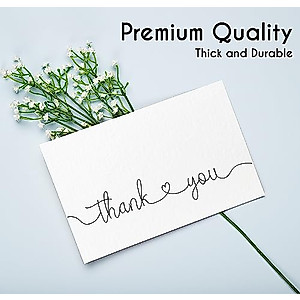 SPEBE Thank You Cards with Kraft Envelopes and Stickers, Bulk Pack of 20, Elegant 4x6-inch Design Modern & Minimalist , Large Thank You Notes for Wedding,Bridal Shower, Business, Baby Shower, Small Business,Funeral, Graduation
