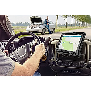 ARKON Mounts - Locking Aluminum Tablet Mount | Unmatched Security | Adjustable Tablet Stand with Key Lock for E-Log | Versatile Compatibility | Fits Tablet 7-10 Inches including Ipad and Galaxy Series