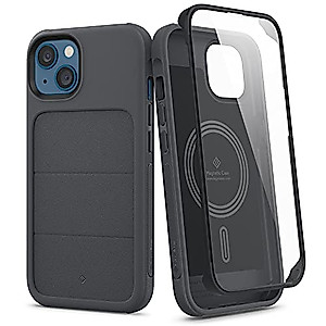 Caseology Stratum [Built-in Screen Protector & Magnet] Designed for Magsafe Compatible with iPhone 13 Case (2021) - Ash Gray