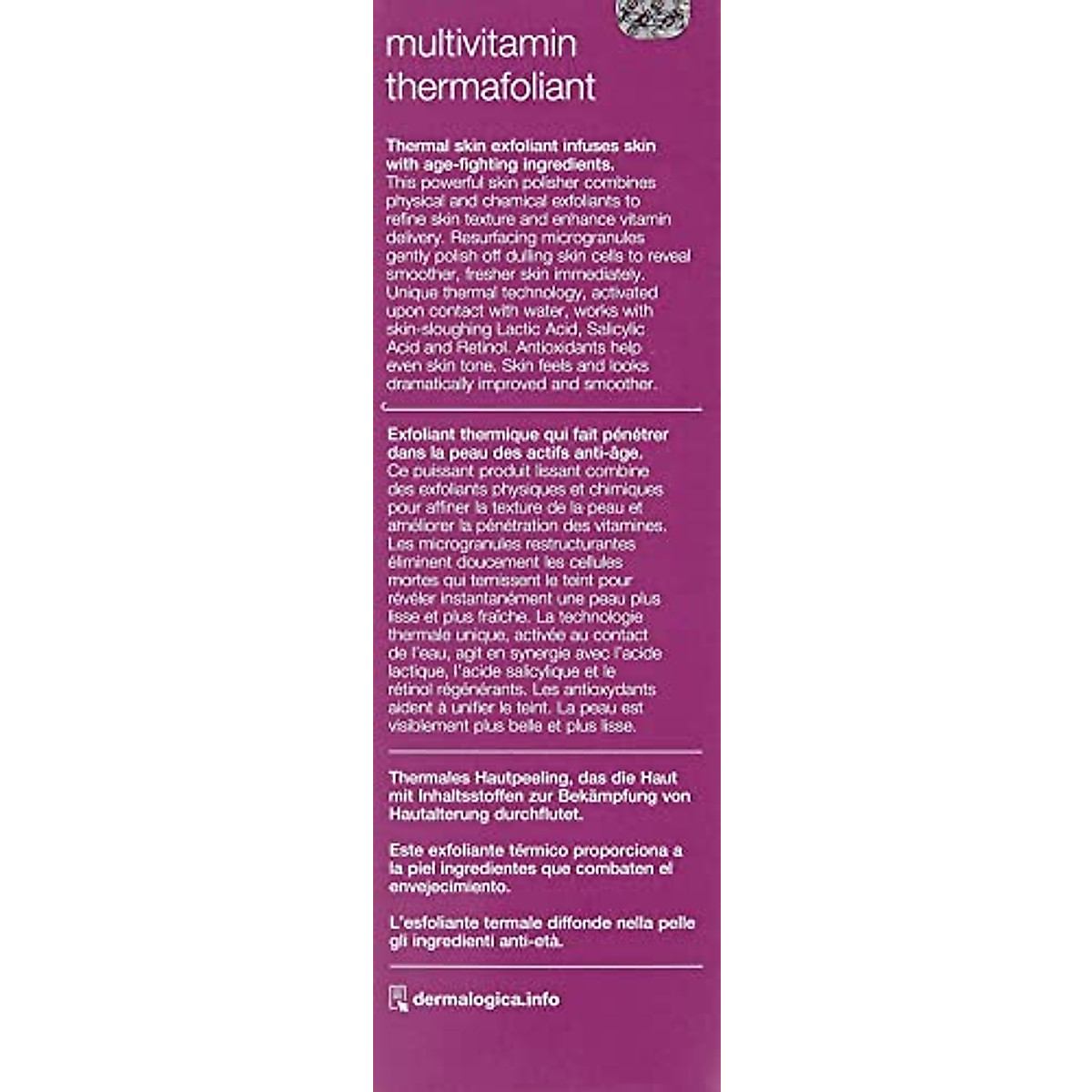Dermalogica Multivitamin Thermafoliant (2.5 Fl Oz) Anti-Aging Face Exfoliator Scrub with Salicylic Acid and Retinol - Immediately Reveal Smoother and Fresher Skin