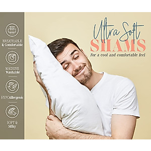 Elegant Comfort 2-Pack Sham Set Pinch Pleat Design, 1500 Premium Hotel Quality Microfiber, Stylish Design-Easy Care, Wrinkle and Stain Resistant, 2-Piece Sham Set, Pleated Standard/Queen, White