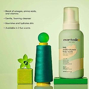Evereden Multi-Vitamin Kids Body Wash (12.7 fl.oz., Melon Juice): Gentle Kids Body Wash Sensitive Skin Nourishment & Hydration Formula | Clean Non-Toxic Body Wash for Kids |