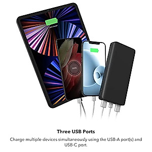 mophie Power Boost XL (20K)- Black - PowerStation containing Large Internal Battery and Versatile USB-C Port
