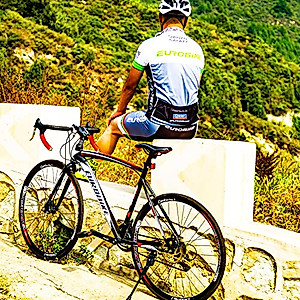 EUROBIKE Road Bike,54cm Frame Road Bicycle for Men and Women,21 Speed Adult Bike,Disc Brake 700C Bike,Blackwhite (Blackwhite-54cm)