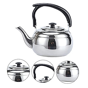 GRIRIW Stainless Steel Teapot Travel Kettle Water Boiling Container Teapot Spout Filter Hiking Stove Water Heating Kettle Espresso Machine Travel Water Kettle Coffe Filters Silver