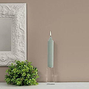 Root Candles Unscented Dinner Candles Beeswax Enhanced Grecian Collenette Boxed Candle Set, 7-Inch, Sage Green, 4-Count