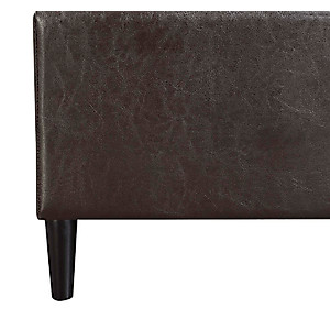 Convenience Concepts Designs4Comfort Magnolia Storage Ottoman with Reversible Trays, Espresso Faux Leather