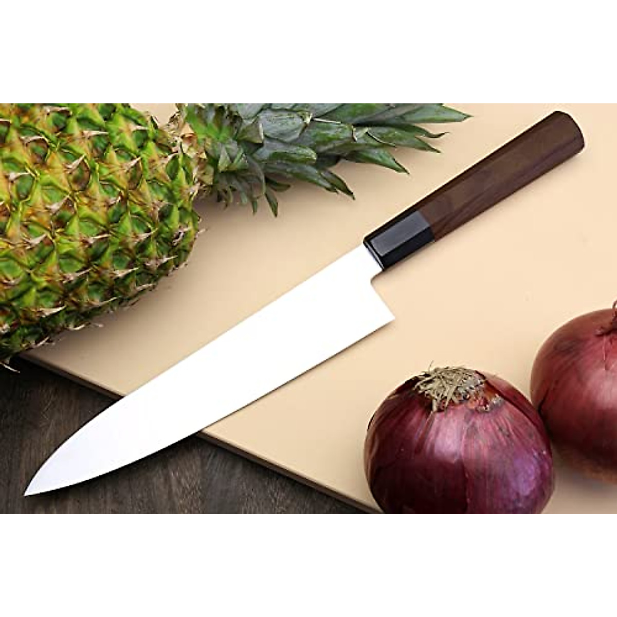 Yoshihiro Ice Hardened Stainless Steel Japanese Chef Knife Set (Gyuto (210mm) & Petty (150mm))