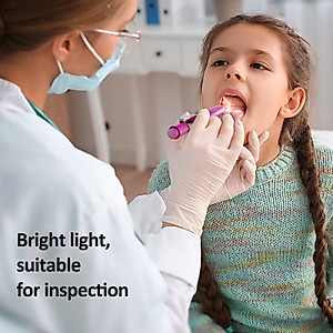 CAVN Pen Light with Pupil Gauge LED Penlight for Nurses Doctors, 2 Pcs Reusable Medical Penlight for Nursing Students (Purple/Pink)