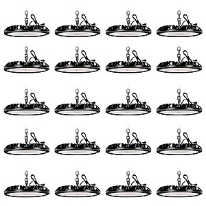 20 Pack 200W UFO LED High Bay Light, 20000LM Non-Dim High Bay LED Shop Light, 6000K Commercial Lights, IP65 Waterproof Industrial Bay Lighting for Shop/Garage/Warehouse/Workshop/Factory/Barn