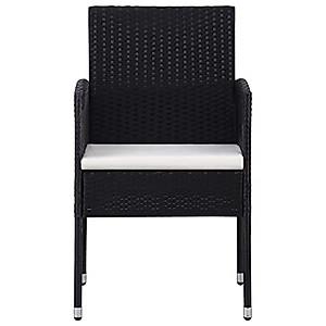 qiangxing 5 Piece Patio Dining Set Patio Table and Chairs Set Outdoor Patio Dining Set Outdoor Patio Furniture Patio Set Black 3067741