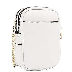 FashionPuzzle Multi Pocket Casual Crossbody Bag (White) One Size