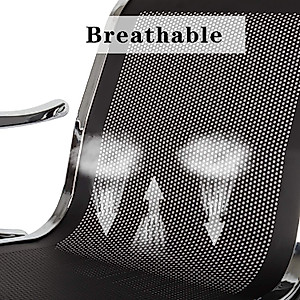 kinbor Office Guest Chairs - 5 Seat Reception Chairs Black Waiting Room Chairs Lobby Furniture for Office Airport Bank Clinic Salon