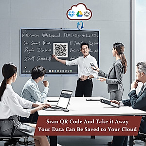 Smart Board Collaboration Hub, JYXOIHUB 65 Inch 4K Digital Electronic Whiteboard Built in Dual System and 20MP Camera for Classroom and Business, Interactive Whiteboard with Video Conference System