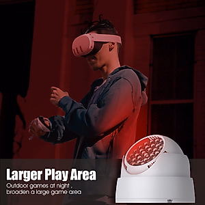 Orzero Ir Illuminator Infrared Light Compatible for Quest 3, Quest, Quest 2, PSVR2, Enhance Hand Tracking Immersive No-Light Disturbance Increase Tracking Sensitivity with Power Adapter - White