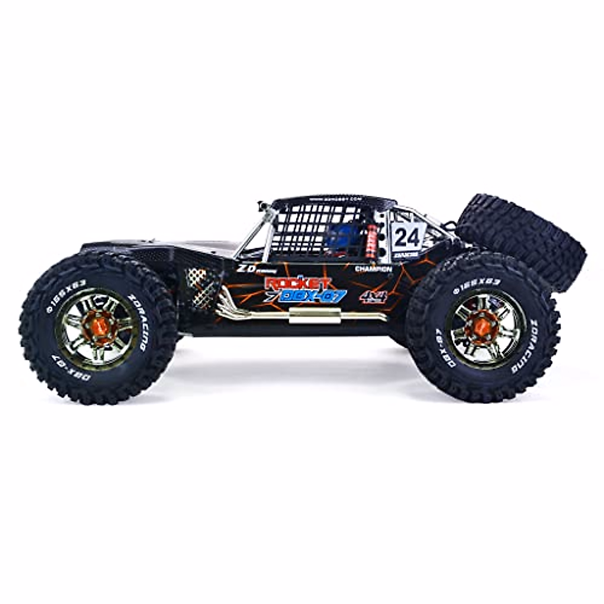 Plaxo 1/7 RC Off Road Truck, ZD Racing DBX-07 80KM/H 4x4 2.4G High-Speed Brushless Waterproof Remote Control Drift Monster Crawler Desert Car Vehicle, Birthday Xmas Gift for Boys Girls and Adults