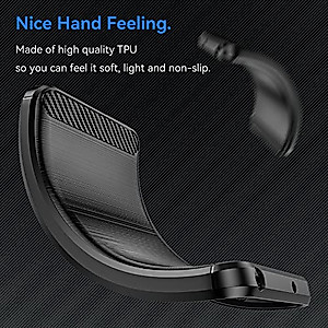 for Motorola Edge 2022 Case, Moto Edge 2022 Case with HD Screen Protector, Fashion Non-Slip Shock-Absorption Flexible TPU Bumper Soft Rubber Protective Phone Case Cover for Motorola Edge 2022, Black