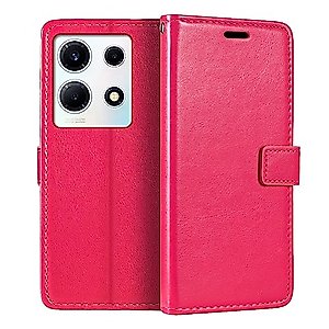 Shantime for Infinix Note 30 VIP Case, Premium PU Leather Magnetic Flip Case Cover with Card Holder and Kickstand for Infinix GT 10 Pro 5G (6.67”) Rose