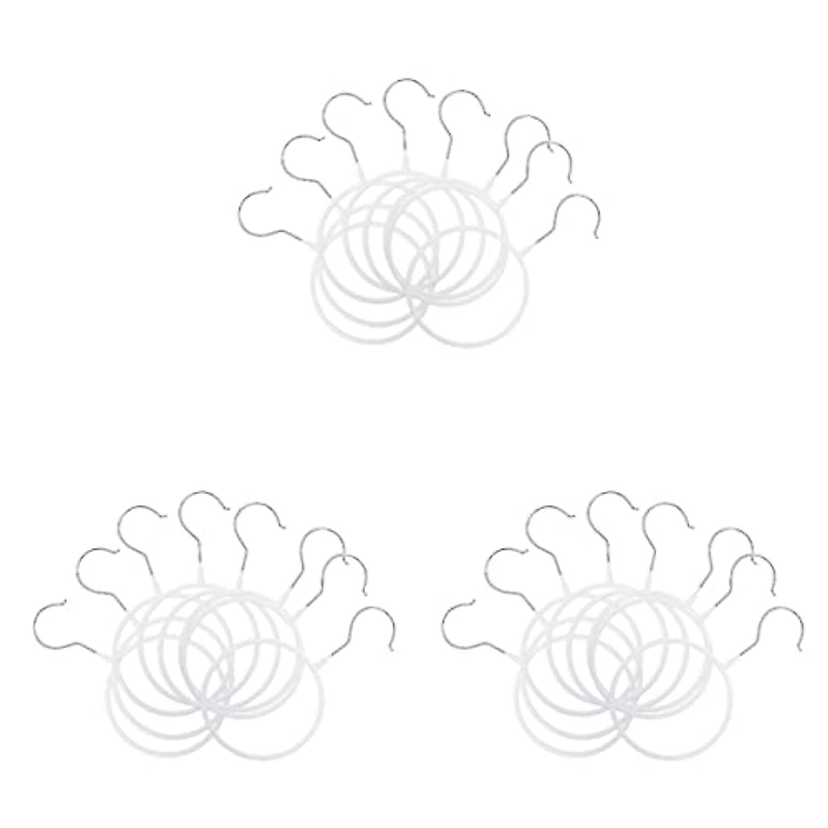 Cabilock 24pcs Circle Shawls Organizing Steel and for Organizer Hanger Wardrobe Belt Bathroom Save Neckties, Saver Pashminas Scarves, Clothes White Non Rack Scarf Clo Accessories