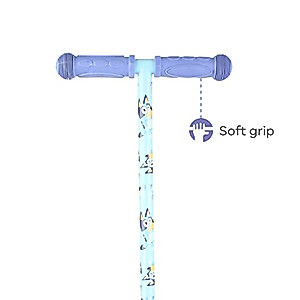 Bluey Self Balancing Kick Scooter with Light Up Wheels, Extra Wide Deck, 3 Wheel Platform, Foot Activated Brake, 75 lbs Limit, Kids & Toddlers Girls or Boys, for Ages 3 and Up