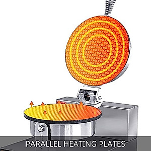 Electric Ice Cream Cone Waffle Maker Machine 1200W Stainless Steel Nonstick Surface for Commercial Home Use (Electric Ice Cream Cone Waffle Maker Machine)