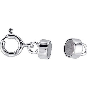 4 - New Solid .925 Sterling Silver Barrel Magnetic Converter Necklace Clasp for Necklaces, Bracelets, and Anklets. - Jewelry by Sweetpea