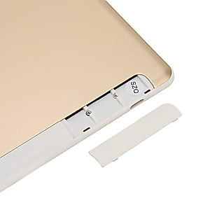 Naroote 10.1 Inch HD Tablet, Dual Card Dual Standby 4GB RAM 64GB ROM Gold 2560x1600 Resolution Calling Tablet 100-240V for Android 12 for Study (US Plug)