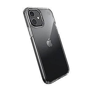 Speck iPhone 12 Clear Case - Drop Protection Fits iPhone 12 Pro & iPhone 12 Phones - Scratch Resistant, Anti-Yellowing & Anti-Fade with Slim Design - 6.1 Inch - Perfect Clear Presidio