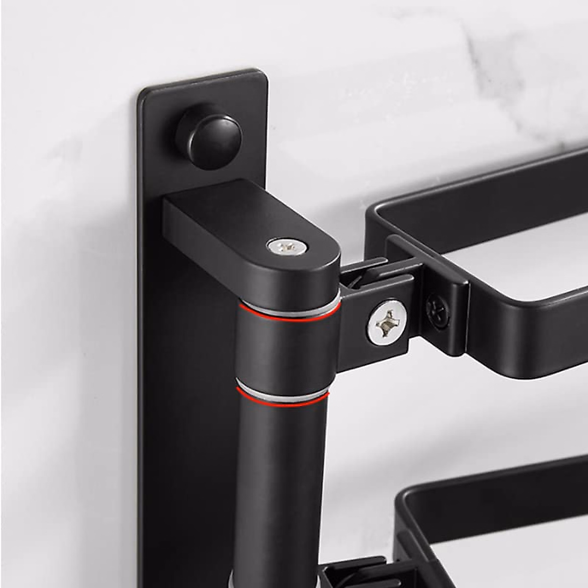 Kindream Swivel Towel Rack Bathroom 13inch Hand Towel Bar Bathroom Swing Hanger Towel Rack Holder Matte Black Finish, Wall Mounted, 3-Arm