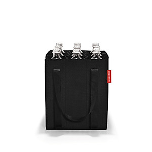 reisenthel bottlebag black - 9 compartments, easy recycling of bottles, carrying straps