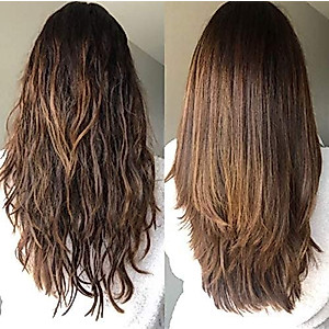 Adagio California Blowout Brush: 2-in-1 Hot Air Brush Styler and Dryer - Negative Ion Round Brush - Hair Dryer Brush with Straightener Function - Hair Styling Tools for Women… (3-inch, Rose Gold)