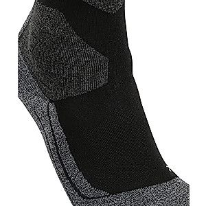 FALKE Men's SK5 Ski Socks, Silk, Knee High, Ultra Light Cushion, Breathable Quick Dry, Winter Athletic Sock, Black (Black-Lightning 3171), 12.5-13.5, 1 Pair