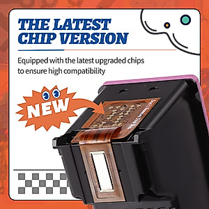 INKCLOUD Higher Yield 63XL Ink Cartridges Replacement for HP 63 Ink 63XL Work with HP OfficeJet 3830 4650 4655 5255 5258 Envy 4520 4512 4513 4516 DeskJet 1112 3630 2132 Printer(2 Black, 1 Tri-Color)