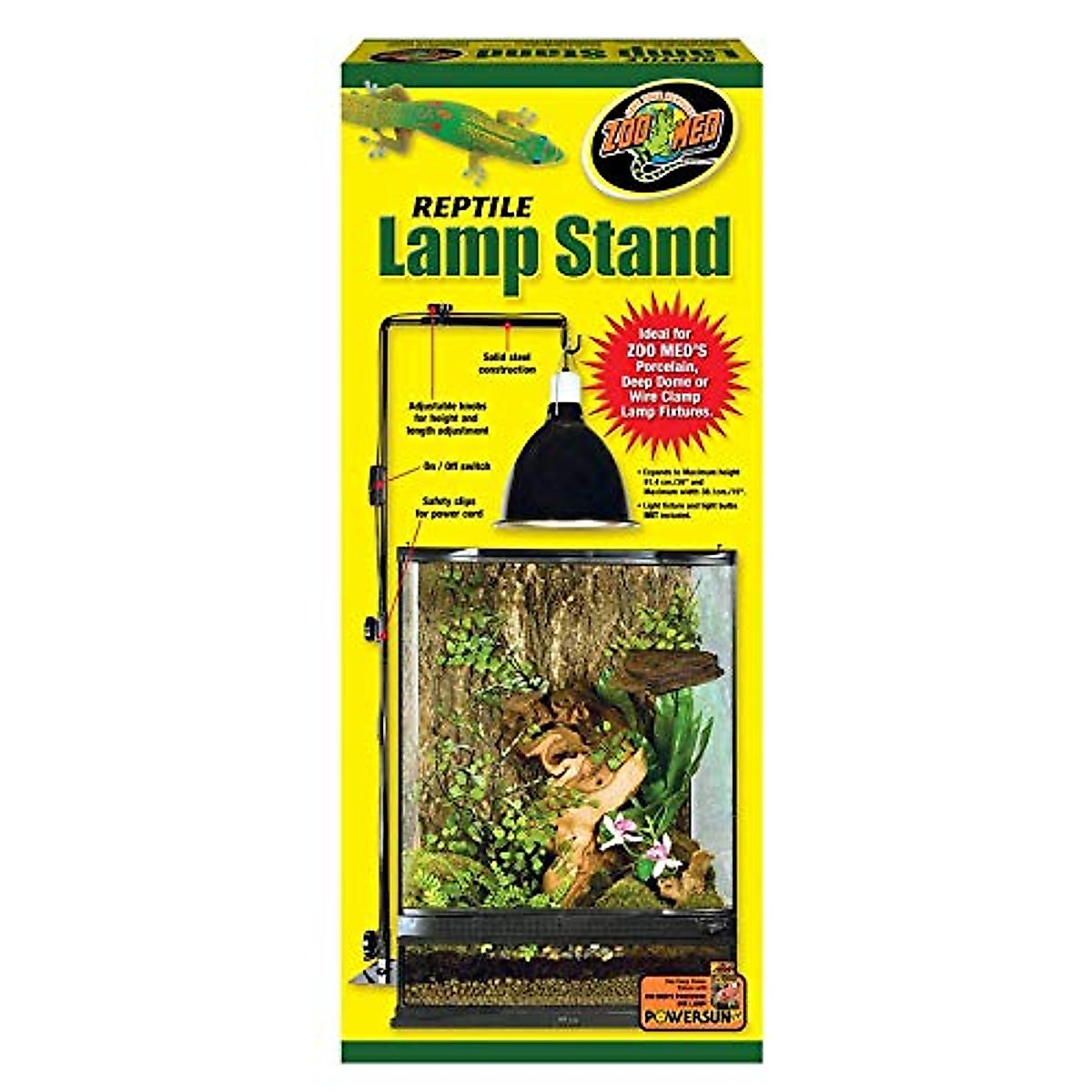 Small 10-20 Gallon Reptile Lamp Stand - Includes Attached DBDPet Pro-Tip Guide | Keep Your Reptile's Lights Safe by Hanging Them Above The cage!