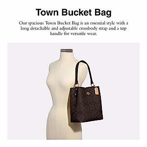 COACH Town Bucket Bag, Brown Black