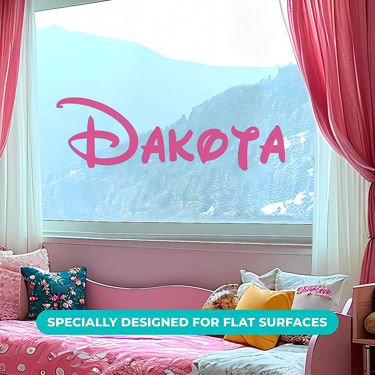 e-Graphic Design Inc Custom Name Series Wall Decal Nursery - Baby Boy Girl Decoration - Mural Wall Decal Sticker for Home Interior Decoration Car Laptop (AM) (Wide 30")