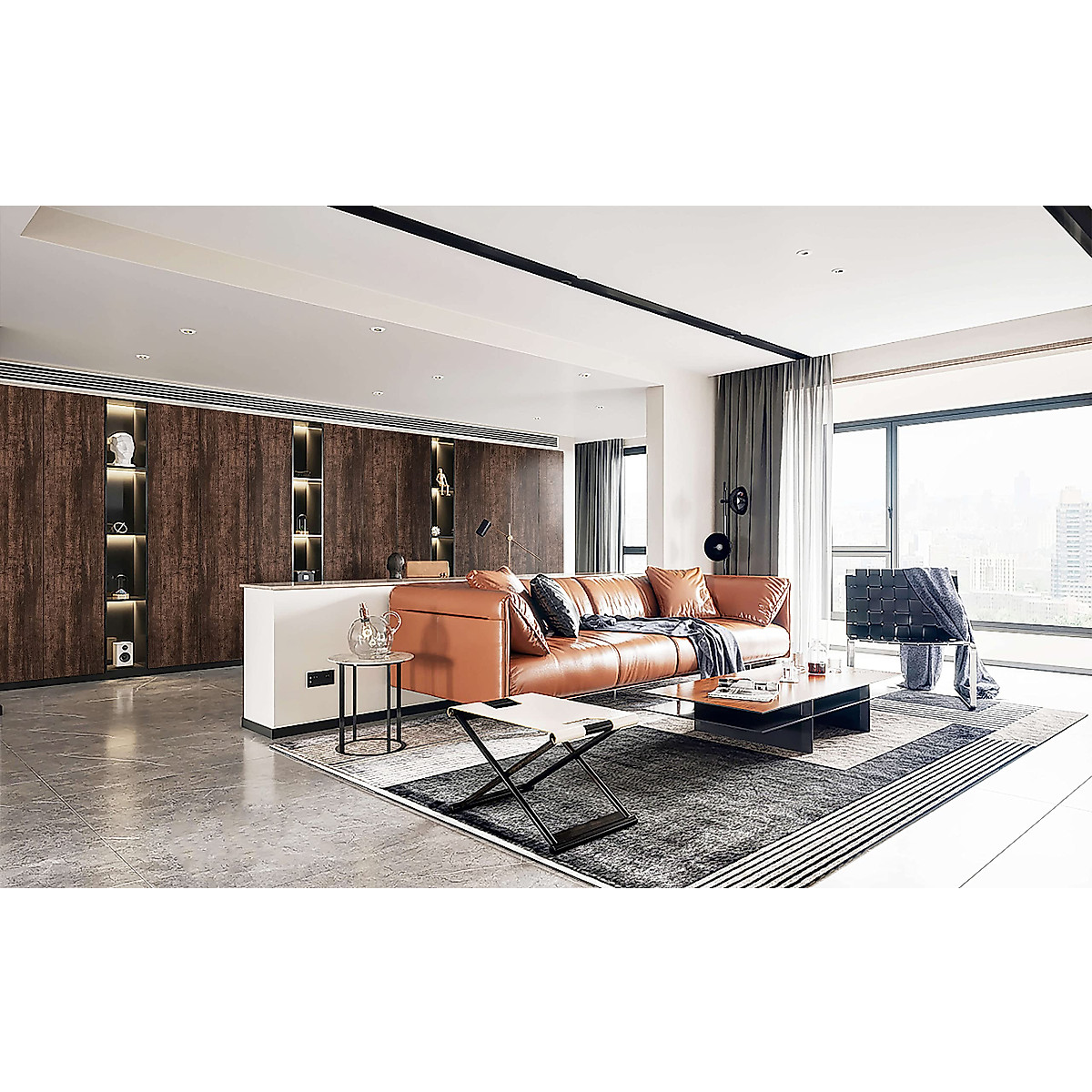 Dimoon Wood Wallpaper Brown Dark Wood Contact Paper Brown Wood Plank Wood Peel and Stick Wallpaper Removable Rustic Wood Grain Self Adhesive Vintage Distressed Texture Desk Vinyl Roll17.7 x78.7''