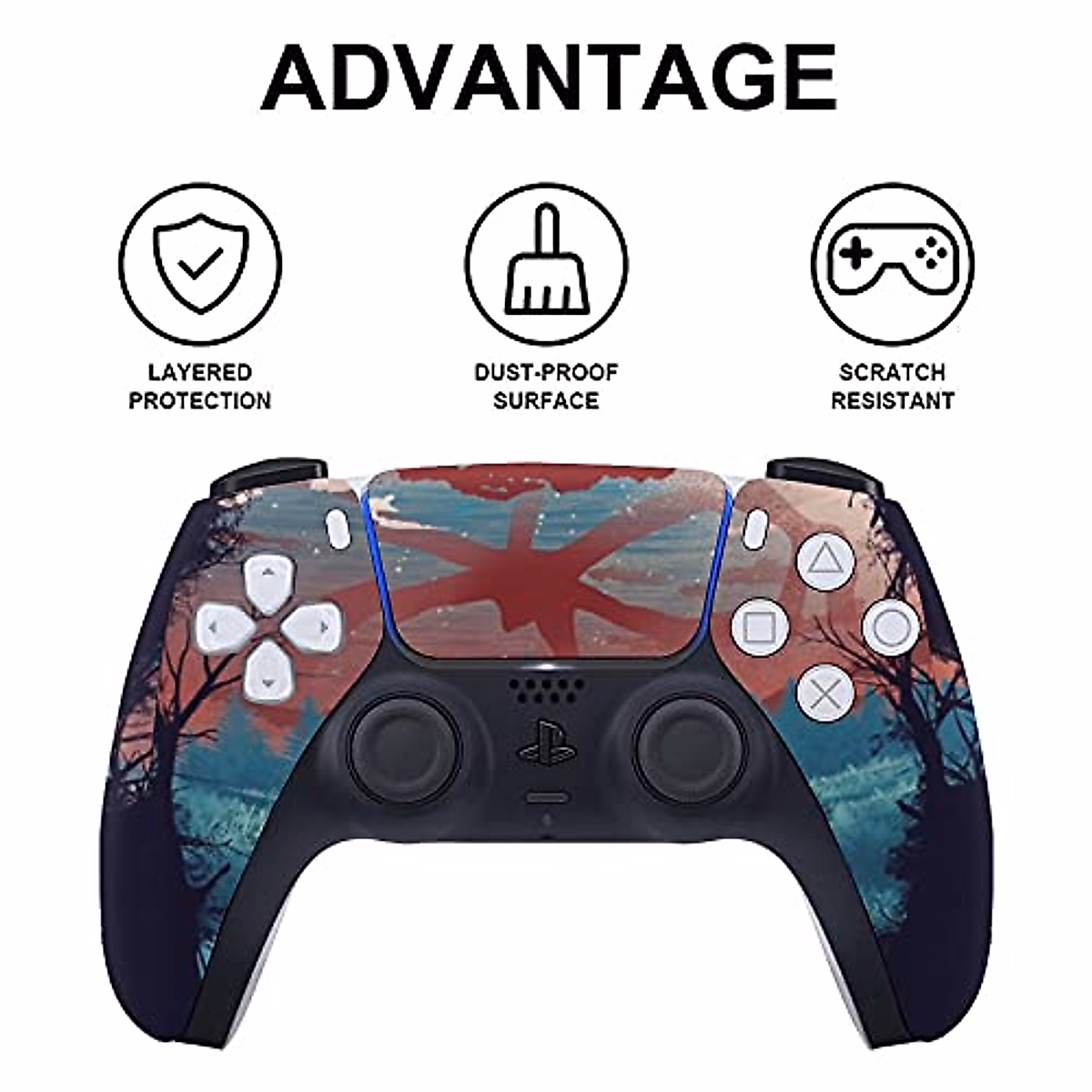 PlayStation 5 Digital edition version sticker protective cover, Turn It Upside Down ps5 controller protective shell (compatible with ps5 Digital edition)