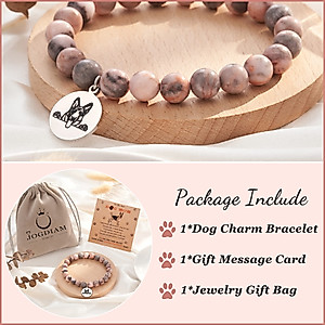 JOGDIAM Dog Mom Gifts for Women, Dog Gifts for Dog Lovers with Gift Message Card, German Shepherd Gifts Dog Mom Bracelets for Mom, Grandma, Daughter, Wife, friend, Friends