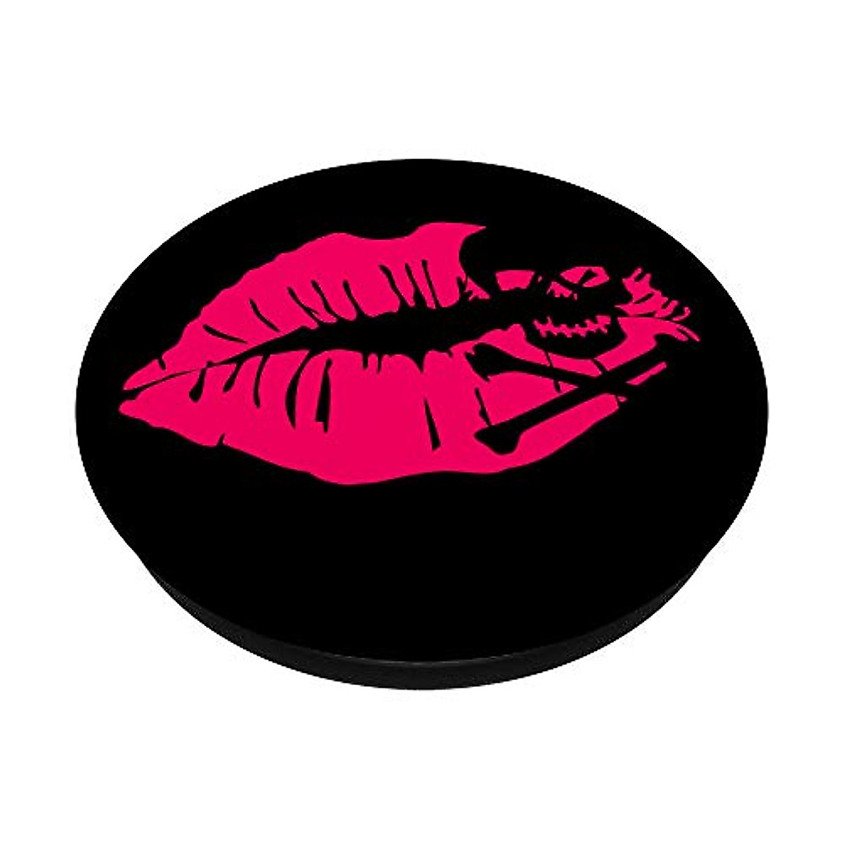 Kiss Lips Skull Pink PopSockets PopGrip: Swappable Grip for Phones & Tablets
