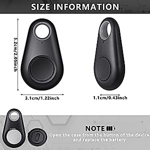 Smart Tracker Key Finder Locator Anti Lost GPS Tracker Wireless Anti Lost Alarm Sensor Device Finder Mini PET GPS Tracker for Kids Locating Phone Keys Wallets Luggage Item Finder, Black (6)