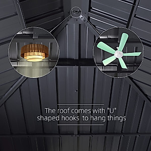 PURPLE LEAF 12' X 12' Permanent Hardtop Gazebo Aluminum Gazebo with Galvanized Steel Double Roof for Patio Lawn and Garden, Curtains and Netting Included, Grey