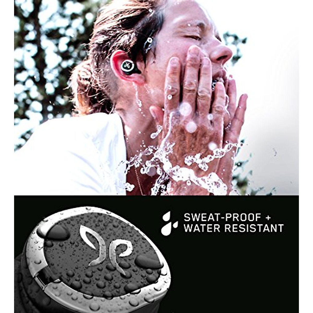 Jaybird RUN True Wireless Headphones for Running, Secure Fit, Sweat-Proof and Water Resistant, Custom Sound, 12 Hours In Your Pocket, Music + Calls (Jet)